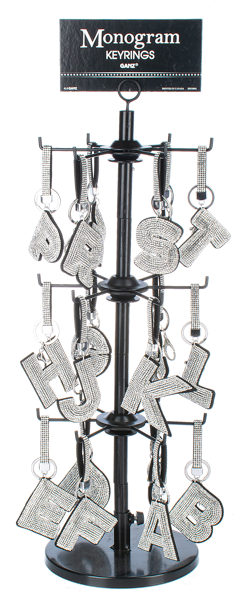 Sparkle Monogram Key Ring – FATE